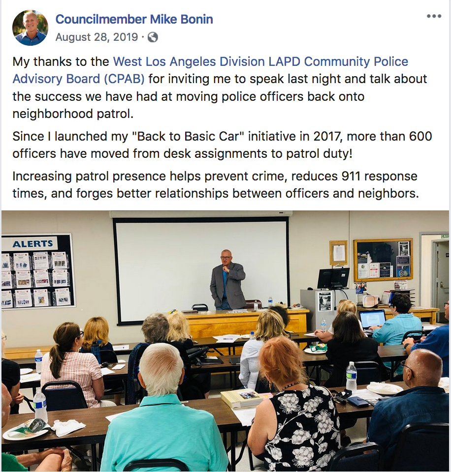 Los Angeles City Councilman Mike Bonin’s campaign to commandeer West ...